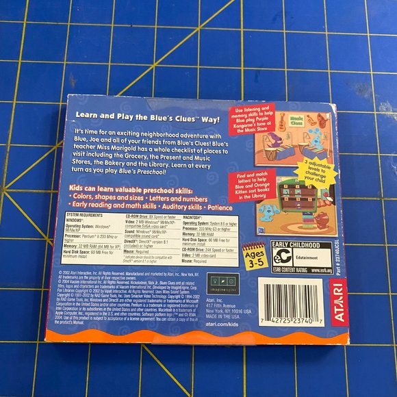 Atari, Inc. | Toys | Blues Clues Preschool Cdrom | Poshmark